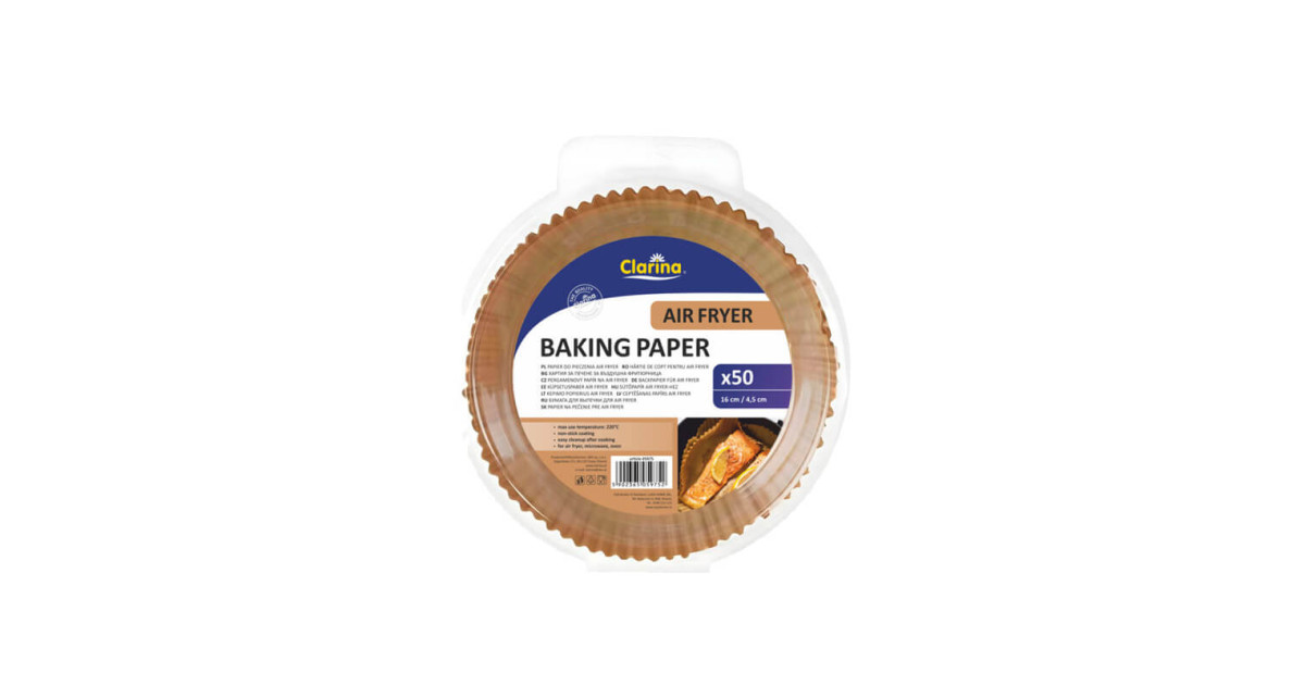 Kepimo popierius karšto oro gruzdintuvei CLARINA 16cm, 50vnt