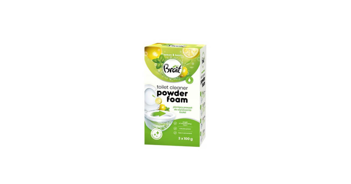 WC valymo milteliai BRAIT Lemon&Basil 3*100g